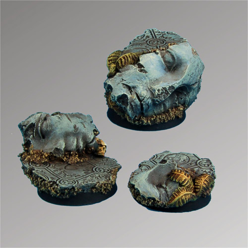 Scibor Monstrous Miniatures BRAN0020 Ancient Ruins 25 mm round bases set 2 (3 pcs)