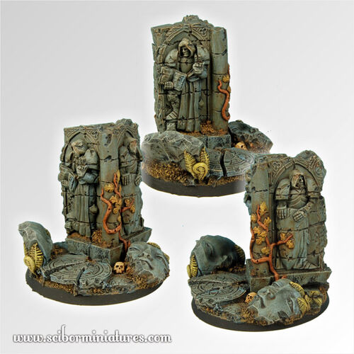 Scibor Monstrous Miniatures BRAN0031 Ancient Ruins 60 mm round fly base