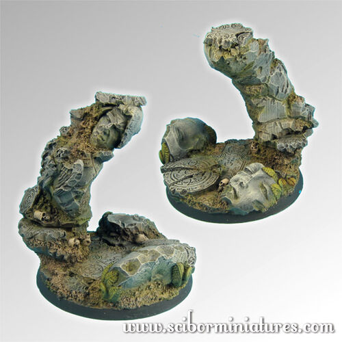 Scibor Monstrous Miniatures BRAN0110 Ancient Ruins 60 mm round fly base #2