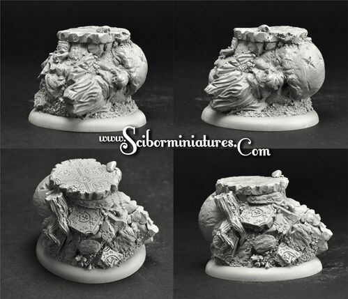 Scibor Monstrous Miniatures BRBR0162 Dwarven Ruins #3 50mm round edge base