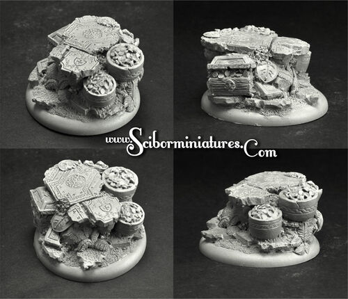 Scibor Monstrous Miniatures BRBR0163 Dwarven Ruins #4 50mm round edge base