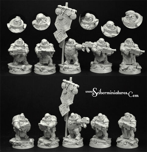 Scibor Monstrous Miniatures 28SF0167 Dwarves Marines Set 2 (5 figures)