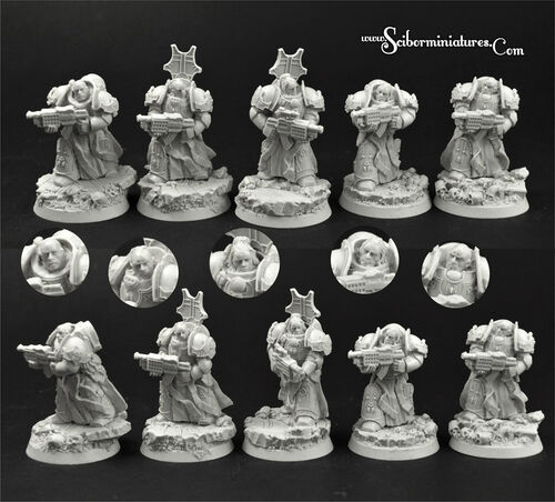 Scibor Monstrous Miniatures 28SF0168 Egyptian SF Warriors Set (5 figures)