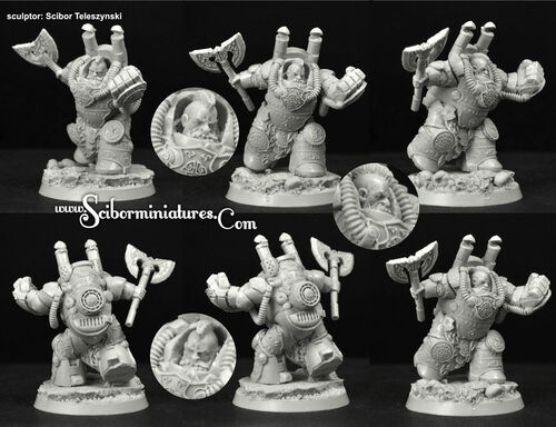 Scibor Monstrous Miniatures 28SF0159 SF Dwarf Cruiser Suit #1