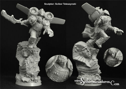 Scibor Monstrous Miniatures 28SF0152 Egyptian SF Warrior Jetpack #3