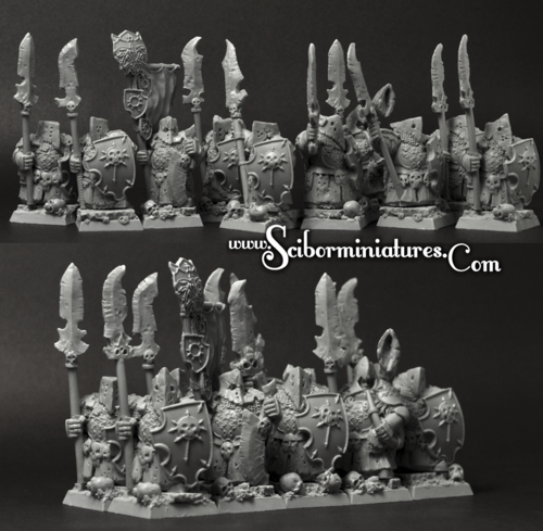 Scibor Monstrous Miniatures 28MA0085 Evil Dwarves Iron Heads 10 miniatures 10