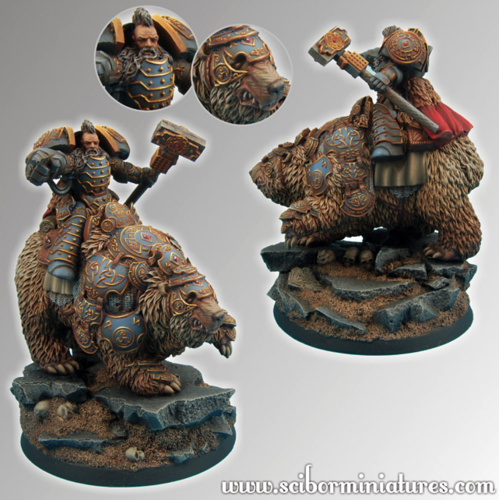Scibor Monstrous Miniatures 28SF0069 Celtic SF Bear Rider #2