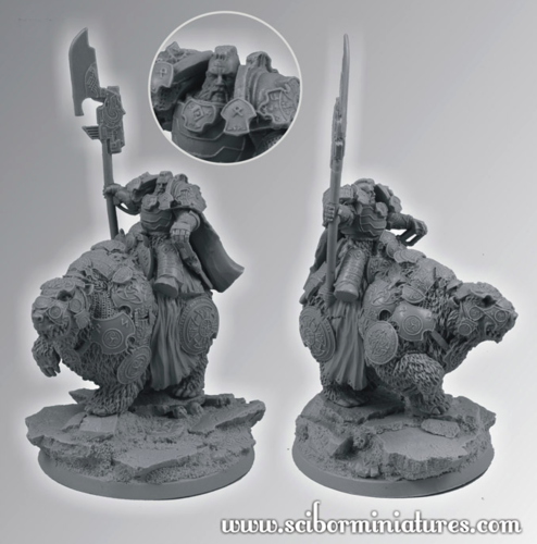 Scibor Monstrous Miniatures 28SF0046 Celtic SF Bear Rider #1