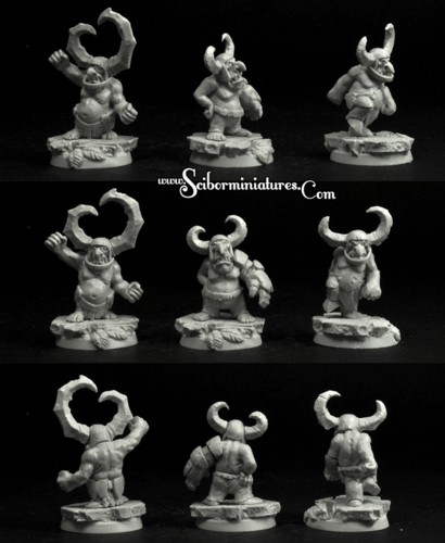 Scibor Monstrous Miniatures 28OF0009 Goblins Players 3 figures set 2 3