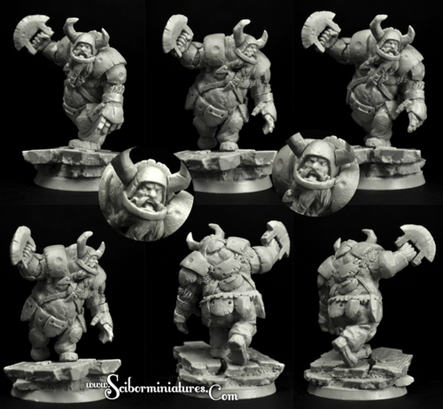 Scibor Monstrous Miniatures 28OF0006 Ogre Football Player #6