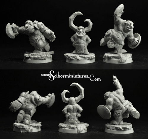 Scibor Monstrous Miniatures 28OF0007 Goblins Players 3 figures set 3