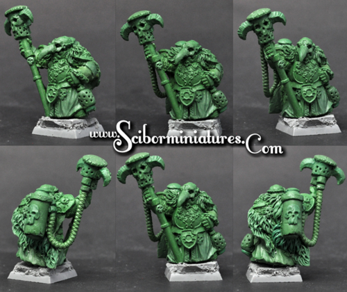 Scibor Monstrous Miniatures 28MA0100 Evil Dwarf Plague Sorcerer