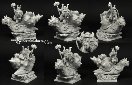 Scibor Monstrous Miniatures 28MA0083 Snail Rider #2