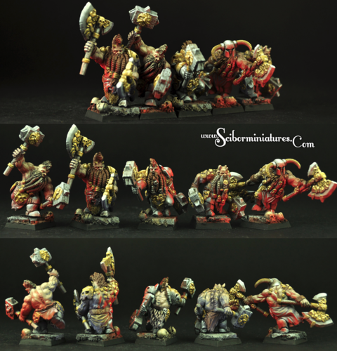 Scibor Monstrous Miniatures 28MA0062 Furious Warriors set of 5 miniatures 5