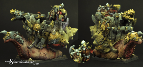 Scibor Monstrous Miniatures 28MA0058 Evil Dwarves Snail Cannon