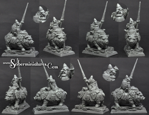 Scibor Monstrous Miniatures 28GB0033 Goblin Knight on Pig