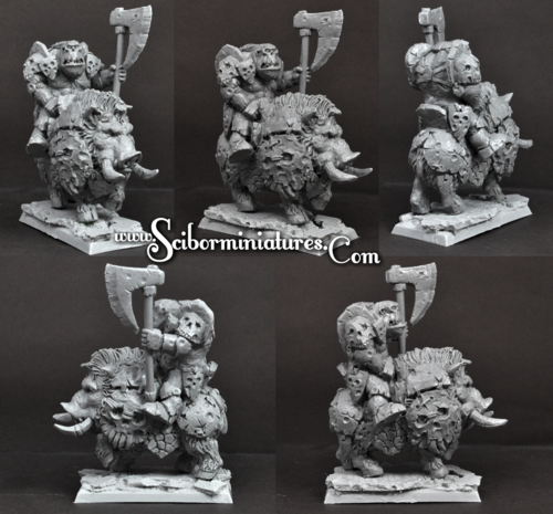 Scibor Monstrous Miniatures 28GB0028 Orc Warrior on Boar #1