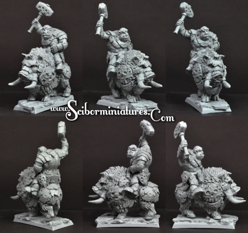 Scibor Monstrous Miniatures 28GB0030 Orc Warrior on Boar #3