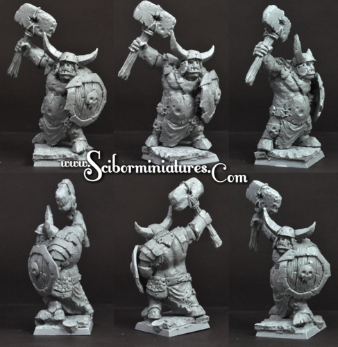 Scibor Monstrous Miniatures 28GB0025 Orc Warrior #1