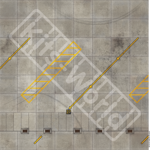 Kits World B144-484 RAF Coningsby Apron. Self-Adhesive Matt Vinyl Model Airfield Base (225mm x 225mm)