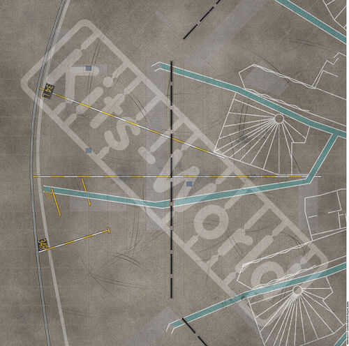 Kits World B144-517 London Gatwick Kitsworld Diorama Self-Adhesive Matt Vinyl Model Airfield Base (675mm x 675mm)