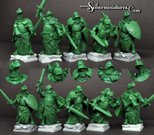 Scibor Monstrous Miniatures 28FM0555 Knights 5 miniatures set 5
