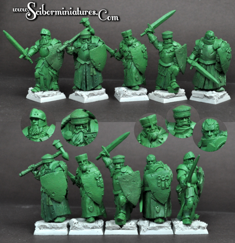 Scibor Monstrous Miniatures 28FM0556 Knights 5 miniatures set 2
