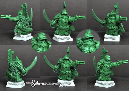 Scibor Monstrous Miniatures 28FM0579 Dwarf Winged Hussar #1