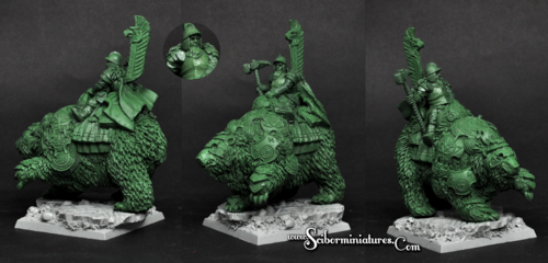 Scibor Monstrous Miniatures 28FM0506 Winged Hussar on Bear #1