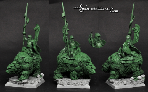 Scibor Monstrous Miniatures 28FM0507 Winged Hussar on Bear #2