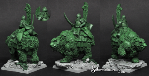Scibor Monstrous Miniatures 28FM0508 Winged Hussar on Bear #3