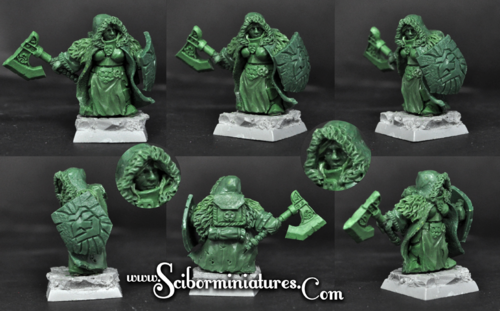 Scibor Monstrous Miniatures 28FM0524 Ice Stronghold Dwarf female #2