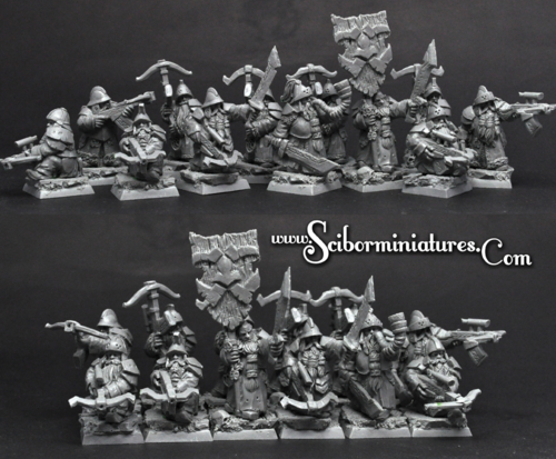 Scibor Monstrous Miniatures 28FM0420 Dwarven Crossbowmen 12 miniatures 12