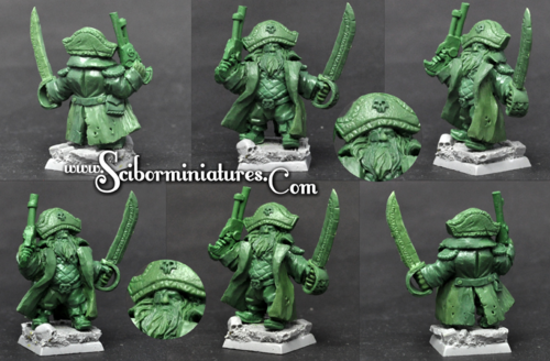 Scibor Monstrous Miniatures 28FM0438 Pirate Dwarf #2