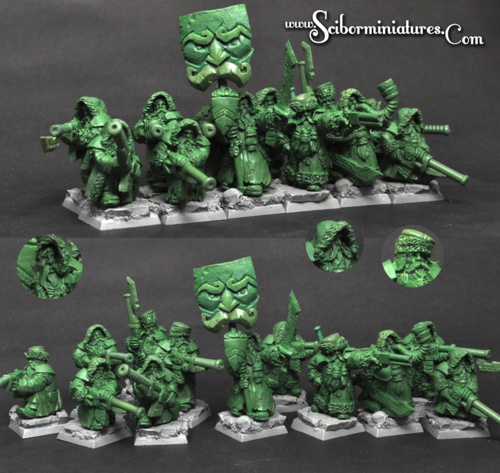 Scibor Monstrous Miniatures 28FM0441 Dwarven Hunters 12 miniatures 12