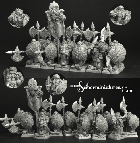 Scibor Monstrous Miniatures 28FM0382 Dwarven Troll Hunters 12 miniatures 12