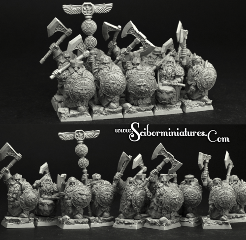 Scibor Monstrous Miniatures 28FM0376 Dwarves Lion Guard 10 miniatures 10