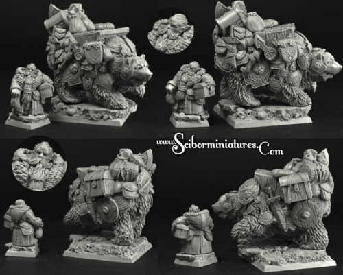 Scibor Monstrous Miniatures 28FM0366 Dwarven Merchant