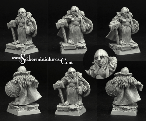 Scibor Monstrous Miniatures 28FM0270 Dwarf Female Redwin