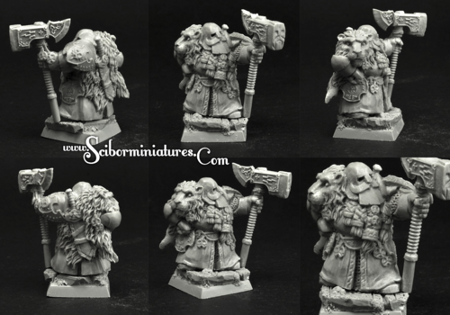 Scibor Monstrous Miniatures 28FM0296 Dwarf Lord Therdohr