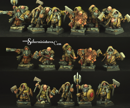 Scibor Monstrous Miniatures 28FM0245 Dwarves Rangers 10 miniatures 10