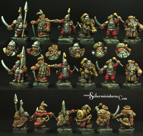 Scibor Monstrous Miniatures 28FM0244 Polish Dwarves set 6