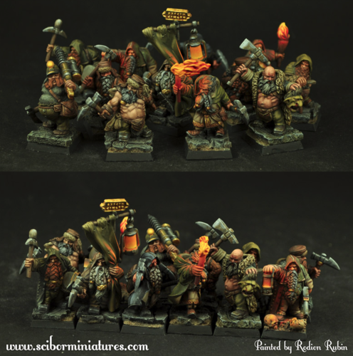 Scibor Monstrous Miniatures 28FM0149 Dwarves Miners 12 miniatures