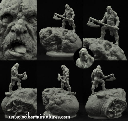 Scibor Monstrous Miniatures 28FM0164 Extremely Barbaric Barbarian