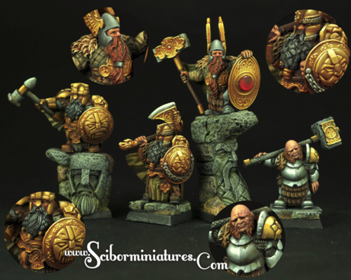 Scibor Monstrous Miniatures 28FM0173 Dwarves Lords set# 2 4