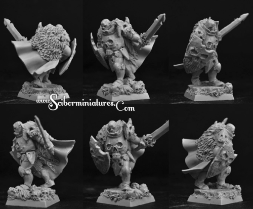 Scibor Monstrous Miniatures 28FM0176 Barbarian Champion