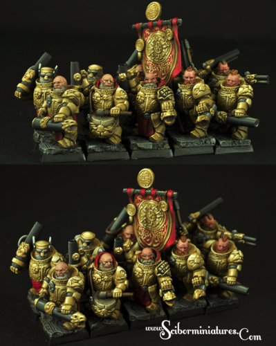 Scibor Monstrous Miniatures 28FM0181 Dwarves Cannoneers 10 miniatures