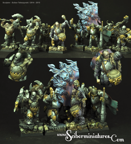 Scibor Monstrous Miniatures 28FM0182 Barbarians Horde 8 miniatures