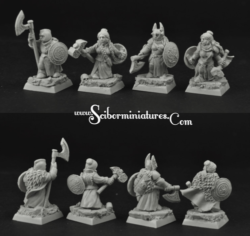 Scibor Monstrous Miniatures 28FM0189 Dwarves Female Characters set4