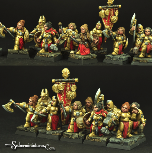Scibor Monstrous Miniatures 28FM0190 Dwarves Female Regiment 10 miniatures
